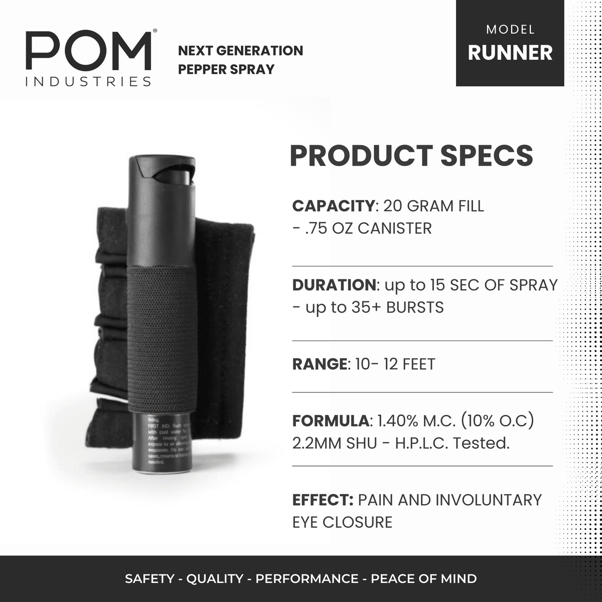 POM Runner Pepper Spray – POM Industries